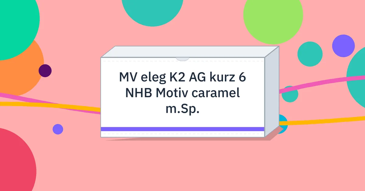 Symbolbild: Packung mit der Aufschrift MV eleg K2 AG kurz 6 NHB Motiv caramel m.Sp. (PZN 15708696) – Verfügbarkeit und Bezug in Apotheken in Frankfurt am Main