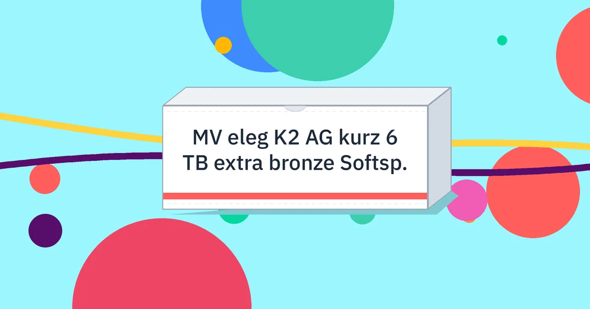 Symbolbild: Packung mit der Aufschrift MV eleg K2 AG kurz 6 TB extra bronze Softsp. (PZN 14716417) – Verfügbarkeit und Bezug in Apotheken in Frankfurt am Main