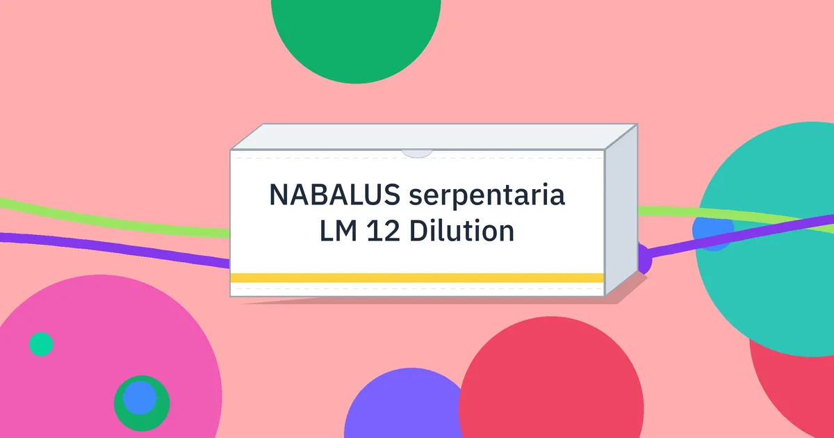 Symbolbild: Packung mit der Aufschrift NABALUS serpentaria LM 12 Dilution (PZN 13614927) – Verfügbarkeit und Bezug in Apotheken in Frankfurt am Main