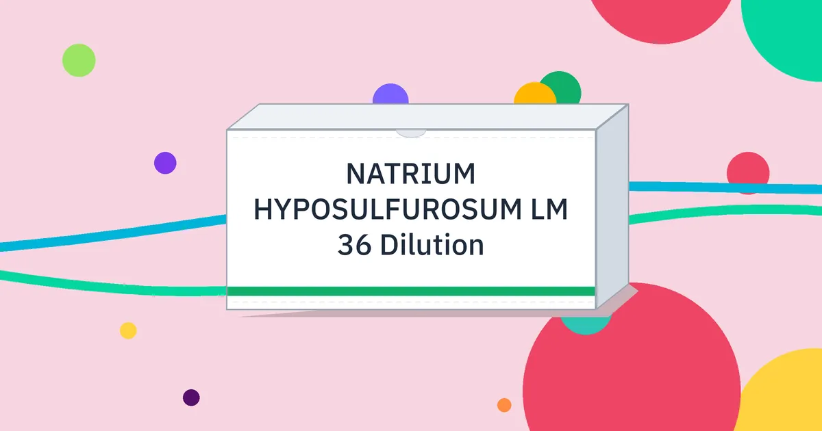 Symbolbild: Packung mit der Aufschrift NATRIUM HYPOSULFUROSUM LM 36 Dilution (PZN 12964111) – Verfügbarkeit und Bezug in Apotheken in Frankfurt am Main