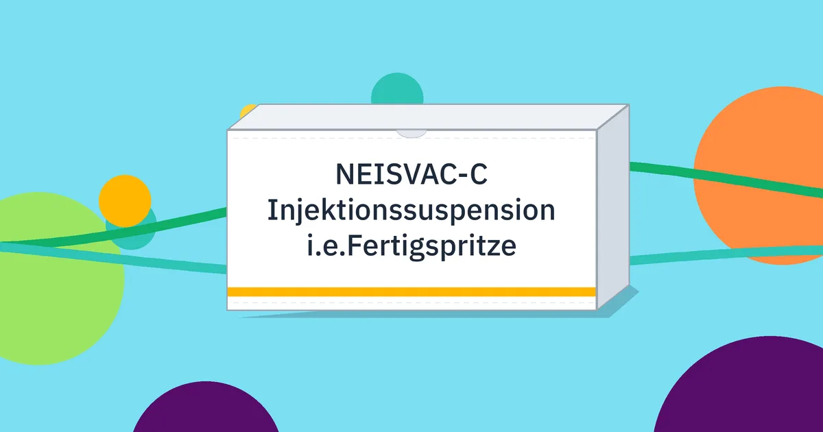 Symbolbild: Packung mit der Aufschrift NEISVAC-C Injektionssuspension i.e.Fertigspritze (PZN 07386592) – Verfügbarkeit und Bezug in Apotheken in Frankfurt am Main