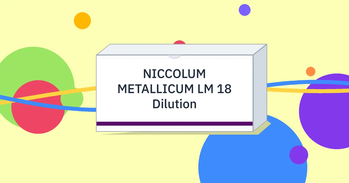 Symbolbild: Packung mit der Aufschrift NICCOLUM METALLICUM LM 18 Dilution (PZN 12968238) – Verfügbarkeit und Bezug in Apotheken in Frankfurt am Main