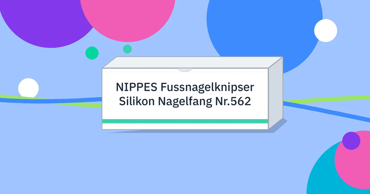 Symbolbild: Packung mit der Aufschrift NIPPES Fussnagelknipser Silikon Nagelfang Nr.562 (PZN 18787816) – Verfügbarkeit und Bezug in Apotheken in Frankfurt am Main