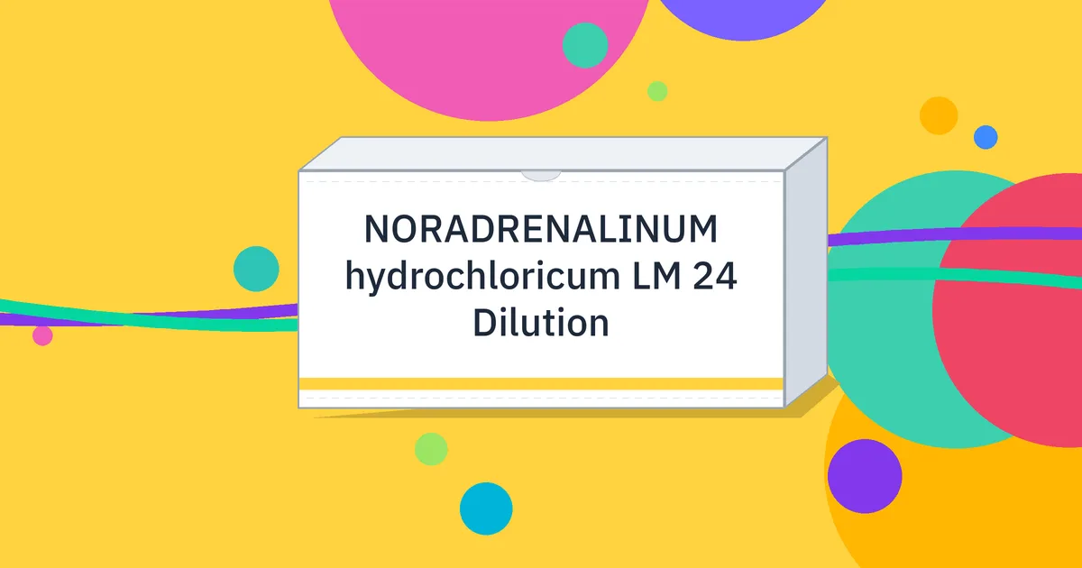 Symbolbild: Packung mit der Aufschrift NORADRENALINUM hydrochloricum LM 24 Dilution (PZN 13620187) – Verfügbarkeit und Bezug in Apotheken in Frankfurt am Main