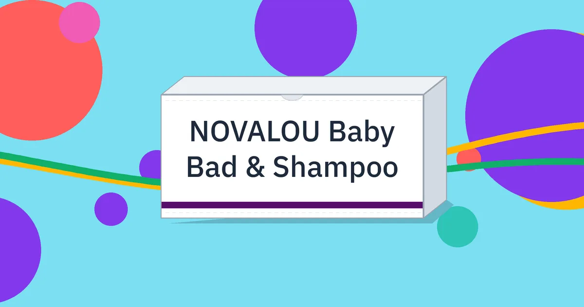 Symbolbild: Packung mit der Aufschrift NOVALOU Baby Bad & Shampoo (PZN 16160591) – Verfügbarkeit und Bezug in Apotheken in Frankfurt am Main