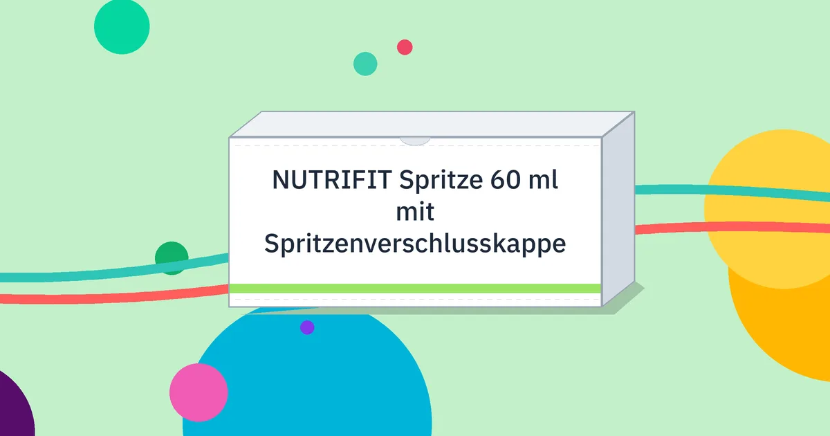 Symbolbild: Packung mit der Aufschrift NUTRIFIT Spritze 60 ml mit Spritzenverschlusskappe (PZN 14322776) – Verfügbarkeit und Bezug in Apotheken in Frankfurt am Main