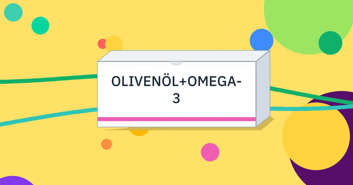 Symbolbild: Packung mit der Aufschrift OLIVENÖL+OMEGA-3 (PZN 20000947) – Verfügbarkeit und Bezug in Apotheken in Frankfurt am Main