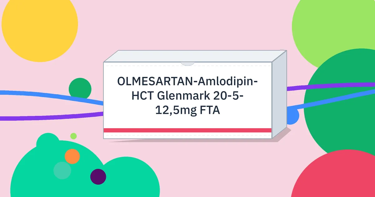 Symbolbild: Packung mit der Aufschrift OLMESARTAN-Amlodipin-HCT Glenmark 20-5-12,5mg FTA (PZN 17205723) – Verfügbarkeit und Bezug in Apotheken in Frankfurt am Main