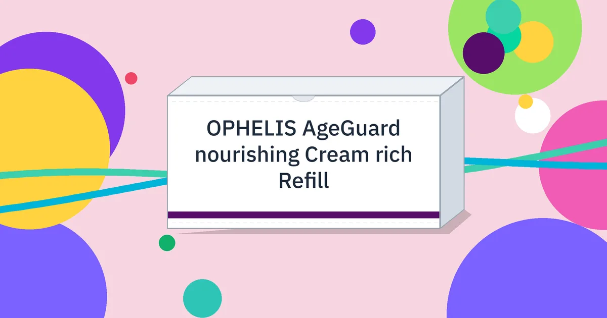 Symbolbild: Packung mit der Aufschrift OPHELIS AgeGuard nourishing Cream rich Refill (PZN 19428835) – Verfügbarkeit und Bezug in Apotheken in Frankfurt am Main