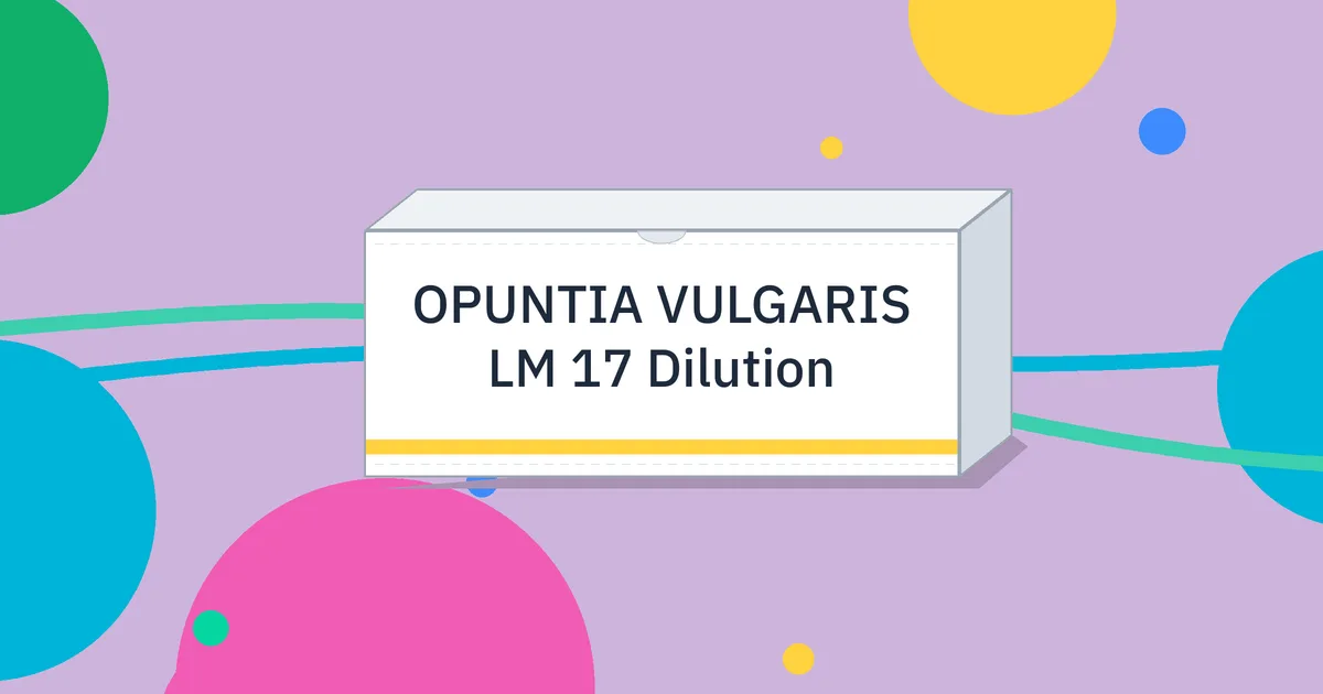 Symbolbild: Packung mit der Aufschrift OPUNTIA VULGARIS LM 17 Dilution (PZN 13627628) – Verfügbarkeit und Bezug in Apotheken in Frankfurt am Main
