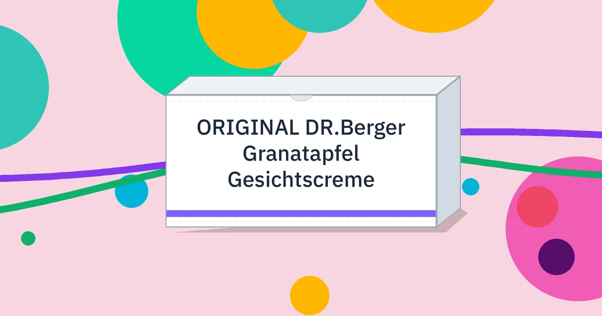 Symbolbild: Packung mit der Aufschrift ORIGINAL DR.Berger Granatapfel Gesichtscreme (PZN 13911275) – Verfügbarkeit und Bezug in Apotheken in Frankfurt am Main