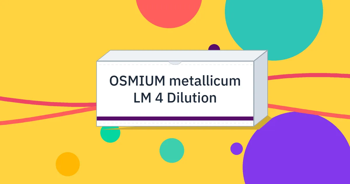 Symbolbild: Packung mit der Aufschrift OSMIUM metallicum LM 4 Dilution (PZN 12973860) – Verfügbarkeit und Bezug in Apotheken in Frankfurt am Main