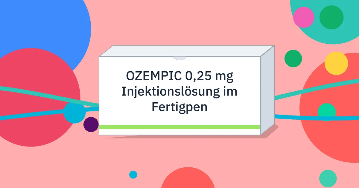 Symbolbild: Packung mit der Aufschrift OZEMPIC 0,25 mg Injektionslösung im Fertigpen (PZN 15398528) – Verfügbarkeit und Bezug in Apotheken in Frankfurt am Main