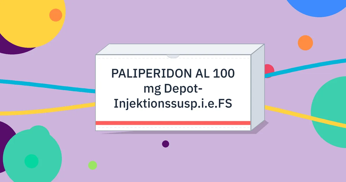 Symbolbild: Packung mit der Aufschrift PALIPERIDON AL 100 mg Depot-Injektionssusp.i.e.FS (PZN 19236165) – Verfügbarkeit und Bezug in Apotheken in Frankfurt am Main