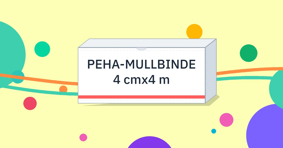 Symbolbild: Packung mit der Aufschrift PEHA-MULLBINDE 4 cmx4 m (PZN 15879179) – Verfügbarkeit und Bezug in Apotheken in Frankfurt am Main