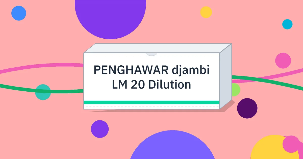 Symbolbild: Packung mit der Aufschrift PENGHAWAR djambi LM 20 Dilution (PZN 13633787) – Verfügbarkeit und Bezug in Apotheken in Frankfurt am Main