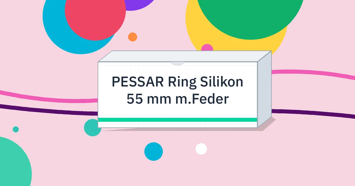 Symbolbild: Packung mit der Aufschrift PESSAR Ring Silikon 55 mm m.Feder (PZN 01734359) – Verfügbarkeit und Bezug in Apotheken in Frankfurt am Main