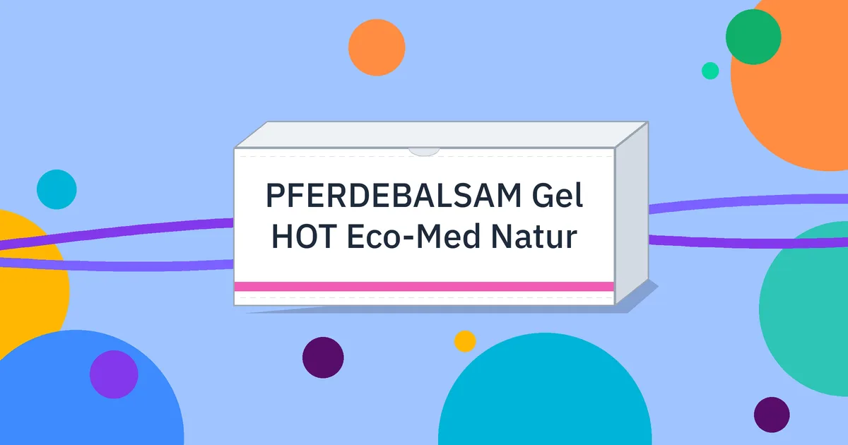 Symbolbild: Packung mit der Aufschrift PFERDEBALSAM Gel HOT Eco-Med Natur (PZN 20327105) – Verfügbarkeit und Bezug in Apotheken in Frankfurt am Main