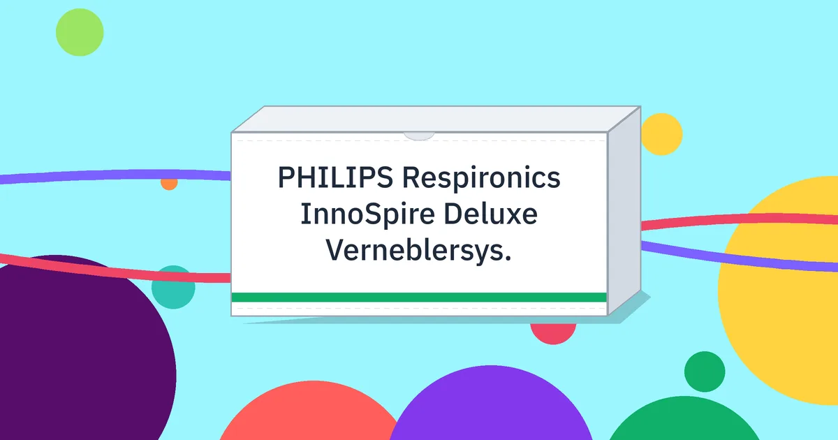 Symbolbild: Packung mit der Aufschrift PHILIPS Respironics InnoSpire Deluxe Verneblersys. (PZN 12602661) – Verfügbarkeit und Bezug in Apotheken in Frankfurt am Main