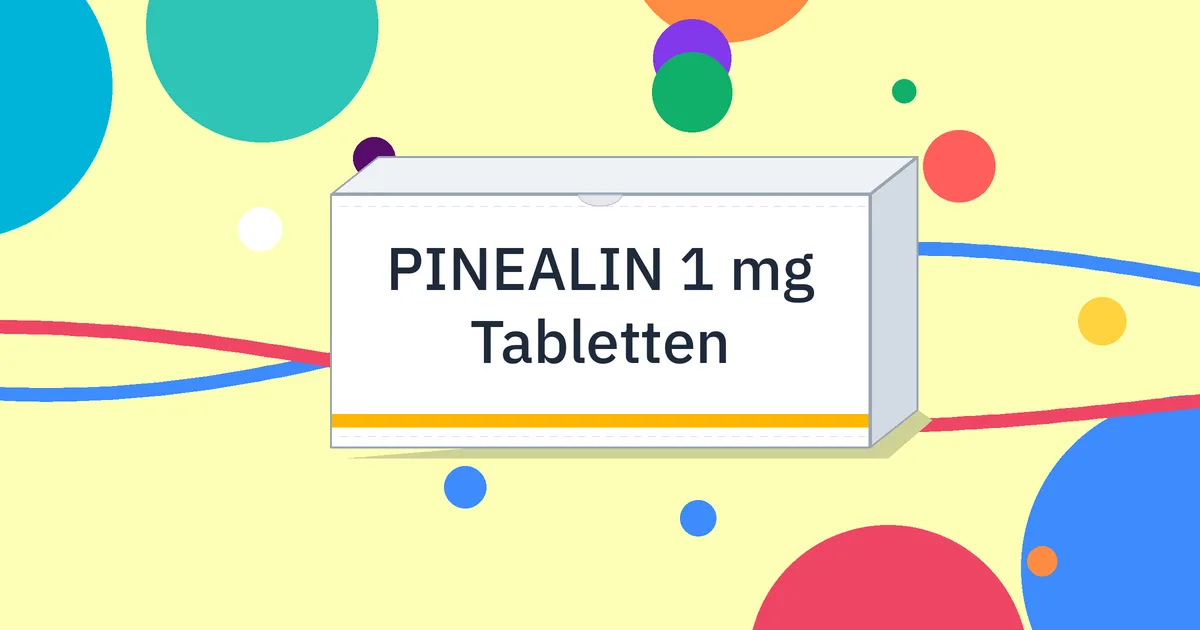 Symbolbild: Packung mit der Aufschrift PINEALIN 1 mg Tabletten (PZN 19168251) – Verfügbarkeit und Bezug in Apotheken in Frankfurt am Main
