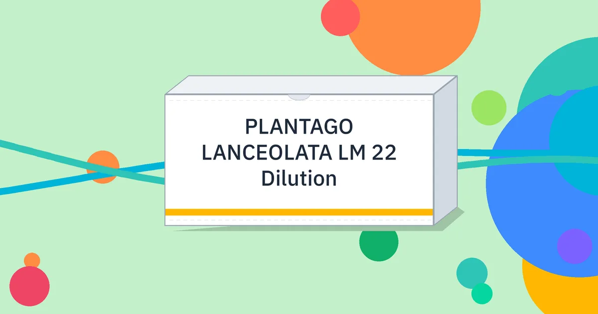 Symbolbild: Packung mit der Aufschrift PLANTAGO LANCEOLATA LM 22 Dilution (PZN 13037097) – Verfügbarkeit und Bezug in Apotheken in Frankfurt am Main