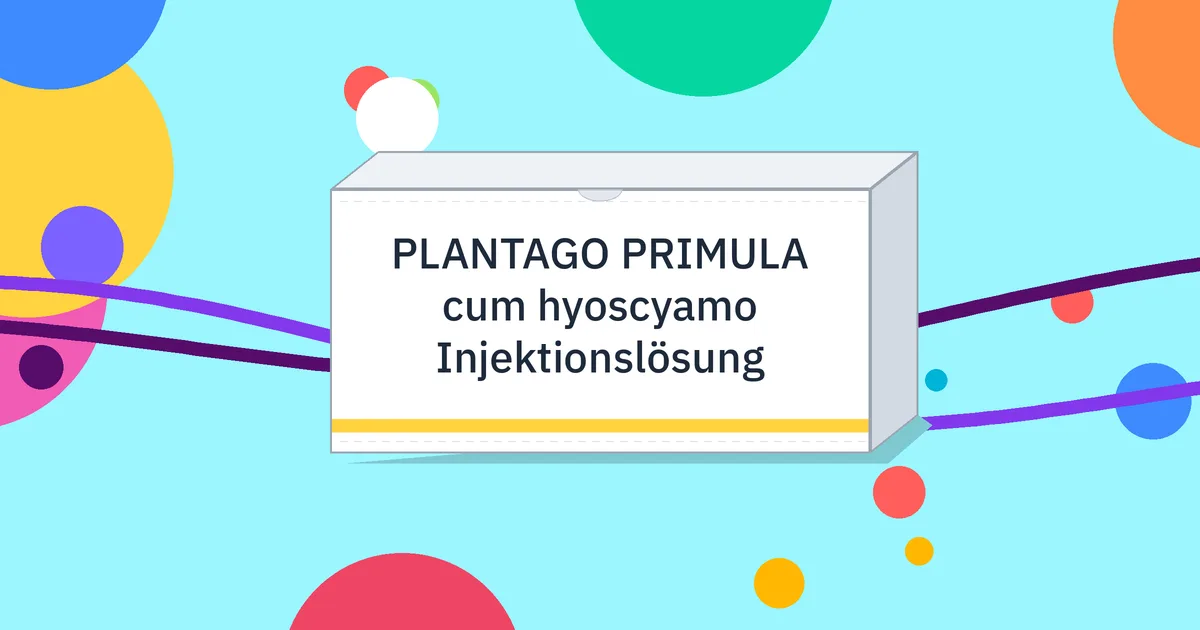 Symbolbild: Packung mit der Aufschrift PLANTAGO PRIMULA cum hyoscyamo Injektionslösung (PZN 01625050) – Verfügbarkeit und Bezug in Apotheken in Frankfurt am Main