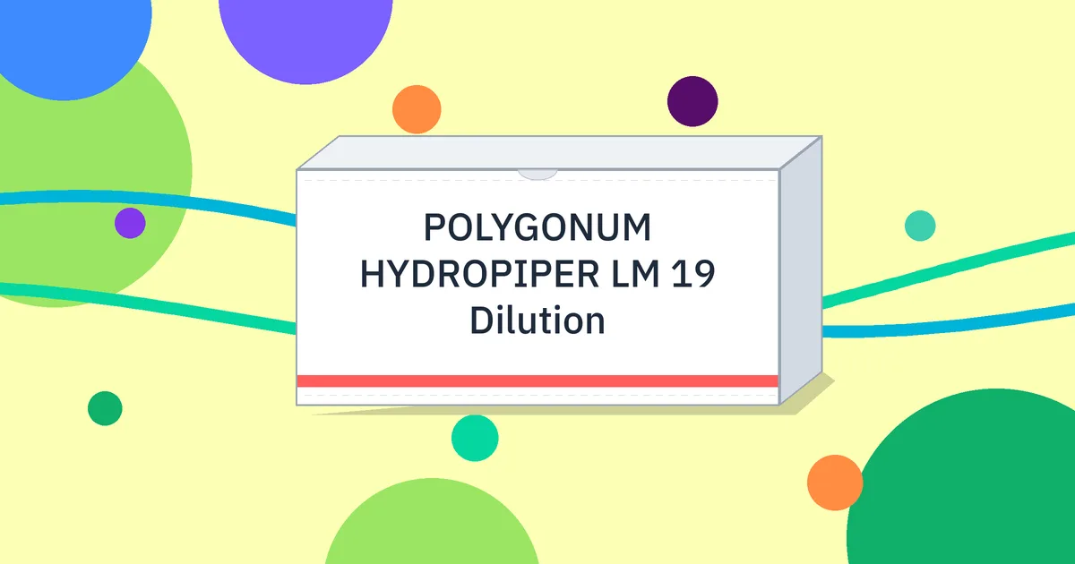 Symbolbild: Packung mit der Aufschrift POLYGONUM HYDROPIPER LM 19 Dilution (PZN 13662470) – Verfügbarkeit und Bezug in Apotheken in Frankfurt am Main