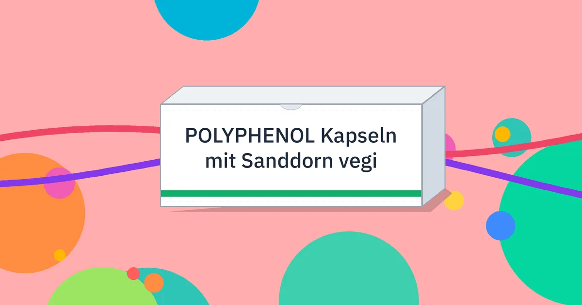 Symbolbild: Packung mit der Aufschrift POLYPHENOL Kapseln mit Sanddorn vegi (PZN 11685099) – Verfügbarkeit und Bezug in Apotheken in Frankfurt am Main