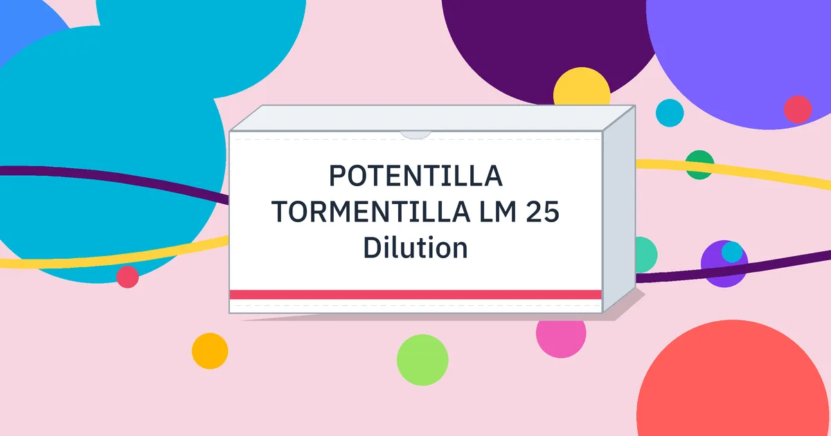 Symbolbild: Packung mit der Aufschrift POTENTILLA TORMENTILLA LM 25 Dilution (PZN 13665793) – Verfügbarkeit und Bezug in Apotheken in Frankfurt am Main