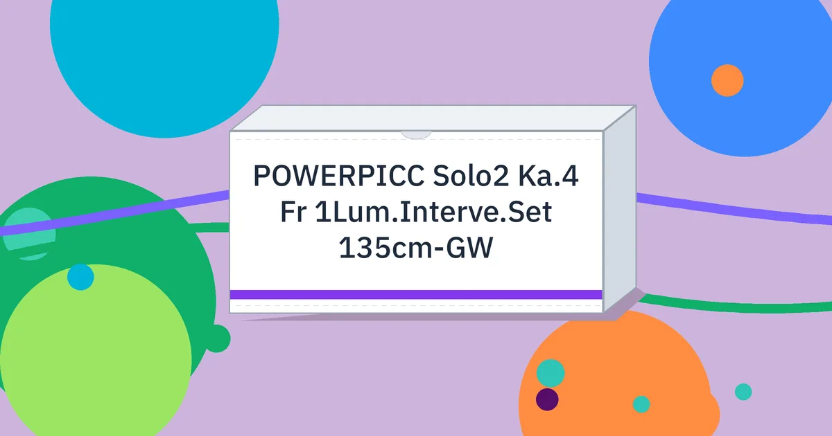 Symbolbild: Packung mit der Aufschrift POWERPICC Solo2 Ka.4 Fr 1Lum.Interve.Set 135cm-GW (PZN 12398433) – Verfügbarkeit und Bezug in Apotheken in Frankfurt am Main
