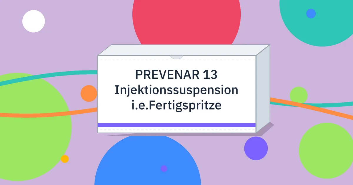 Symbolbild: Packung mit der Aufschrift PREVENAR 13 Injektionssuspension i.e.Fertigspritze (PZN 11865507) – Verfügbarkeit und Bezug in Apotheken in Frankfurt am Main