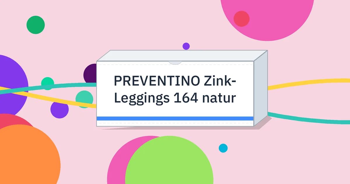 Symbolbild: Packung mit der Aufschrift PREVENTINO Zink-Leggings 164 natur (PZN 12447137) – Verfügbarkeit und Bezug in Apotheken in Frankfurt am Main