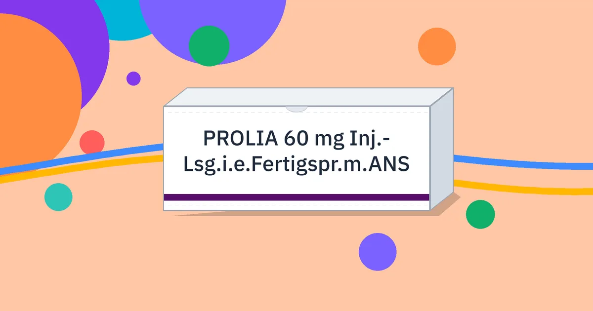 Symbolbild: Packung mit der Aufschrift PROLIA 60 mg Inj.-Lsg.i.e.Fertigspr.m.ANS (PZN 10335285) – Verfügbarkeit und Bezug in Apotheken in Frankfurt am Main
