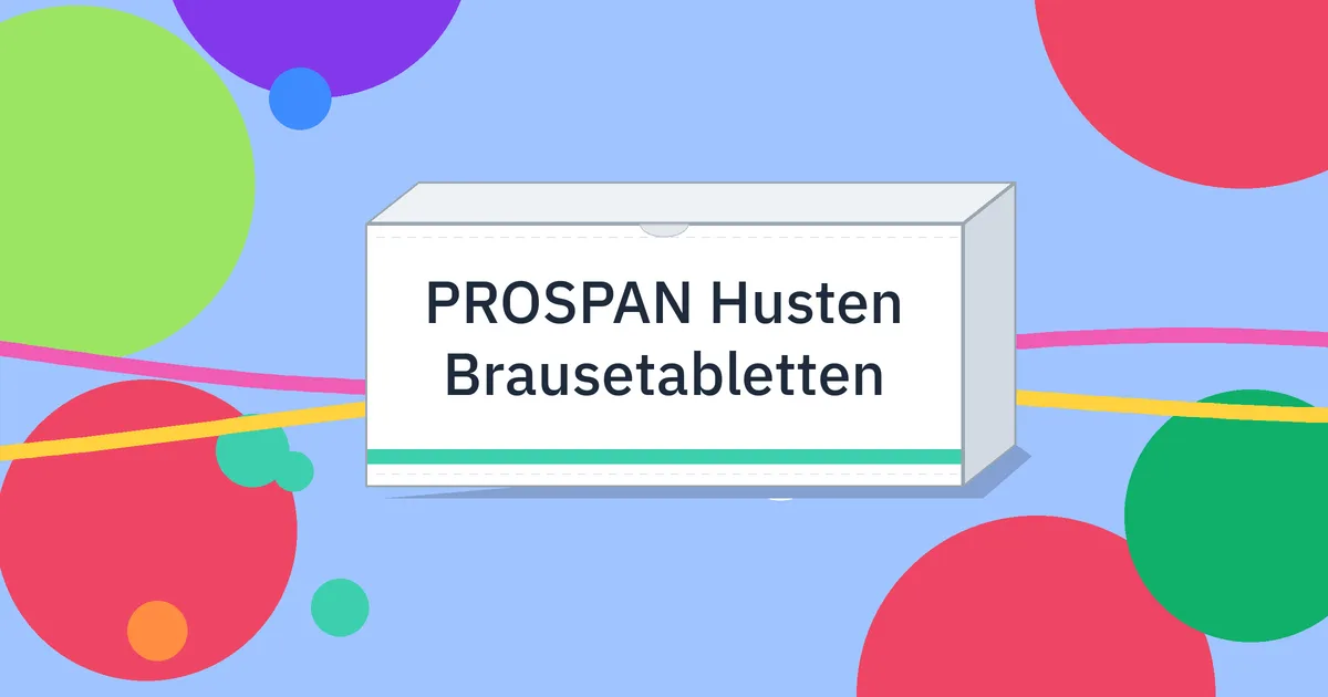 Symbolbild: Packung mit der Aufschrift PROSPAN Husten Brausetabletten (PZN 04345575) – Verfügbarkeit und Bezug in Apotheken in Frankfurt am Main