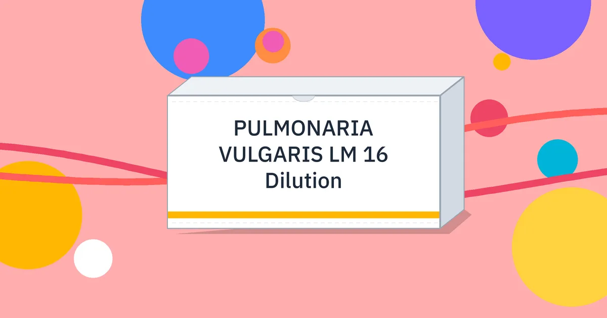 Symbolbild: Packung mit der Aufschrift PULMONARIA VULGARIS LM 16 Dilution (PZN 13670908) – Verfügbarkeit und Bezug in Apotheken in Frankfurt am Main