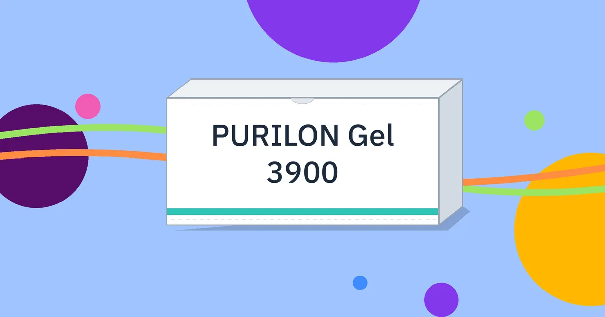 Symbolbild: Packung mit der Aufschrift PURILON Gel 3900 (PZN 09892721) – Verfügbarkeit und Bezug in Apotheken in Frankfurt am Main