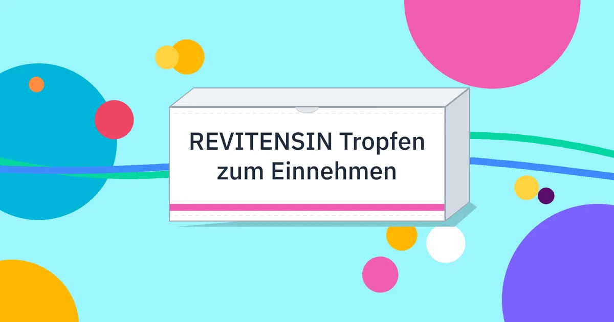 Symbolbild: Packung mit der Aufschrift REVITENSIN Tropfen zum Einnehmen (PZN 17386423) – Verfügbarkeit und Bezug in Apotheken in Frankfurt am Main