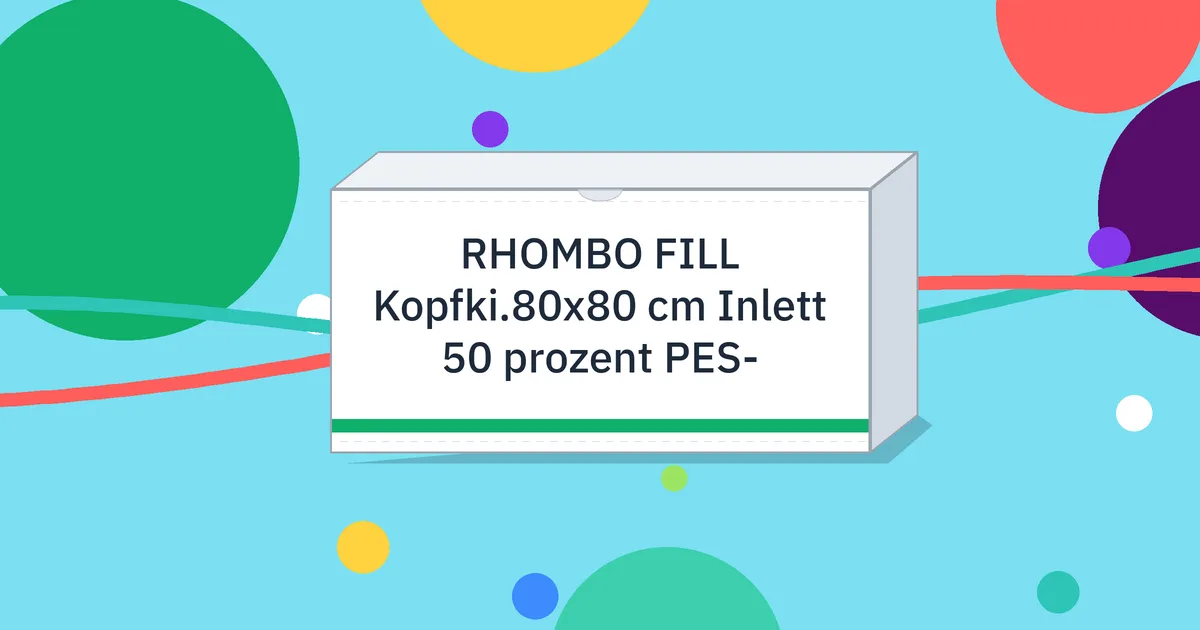 Symbolbild: Packung mit der Aufschrift RHOMBO FILL Kopfki.80x80 cm Inlett 50 prozent PES- (PZN 03947243) – Verfügbarkeit und Bezug in Apotheken in Frankfurt am Main