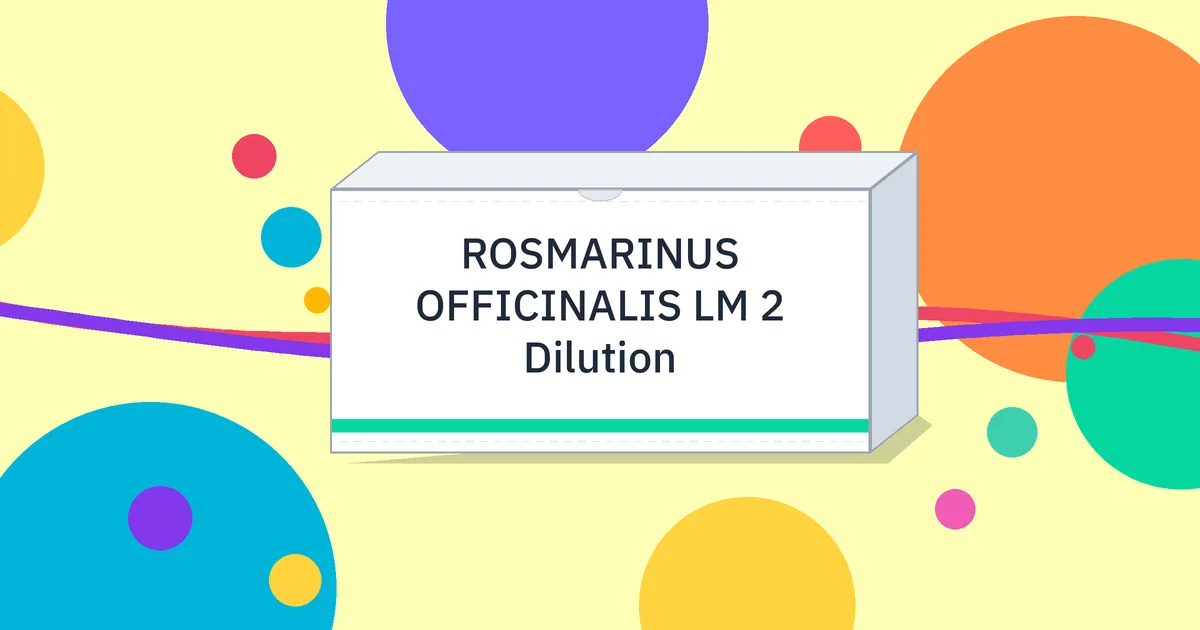Symbolbild: Packung mit der Aufschrift ROSMARINUS OFFICINALIS LM 2 Dilution (PZN 13680427) – Verfügbarkeit und Bezug in Apotheken in Frankfurt am Main
