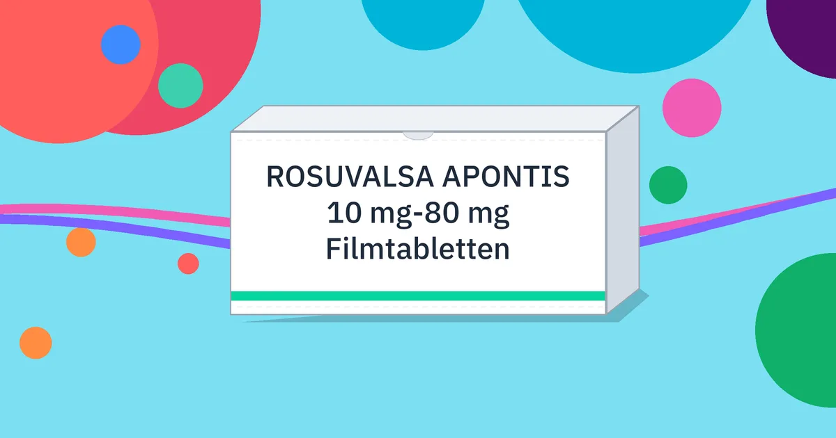 Symbolbild: Packung mit der Aufschrift ROSUVALSA APONTIS 10 mg-80 mg Filmtabletten (PZN 18782351) – Verfügbarkeit und Bezug in Apotheken in Frankfurt am Main