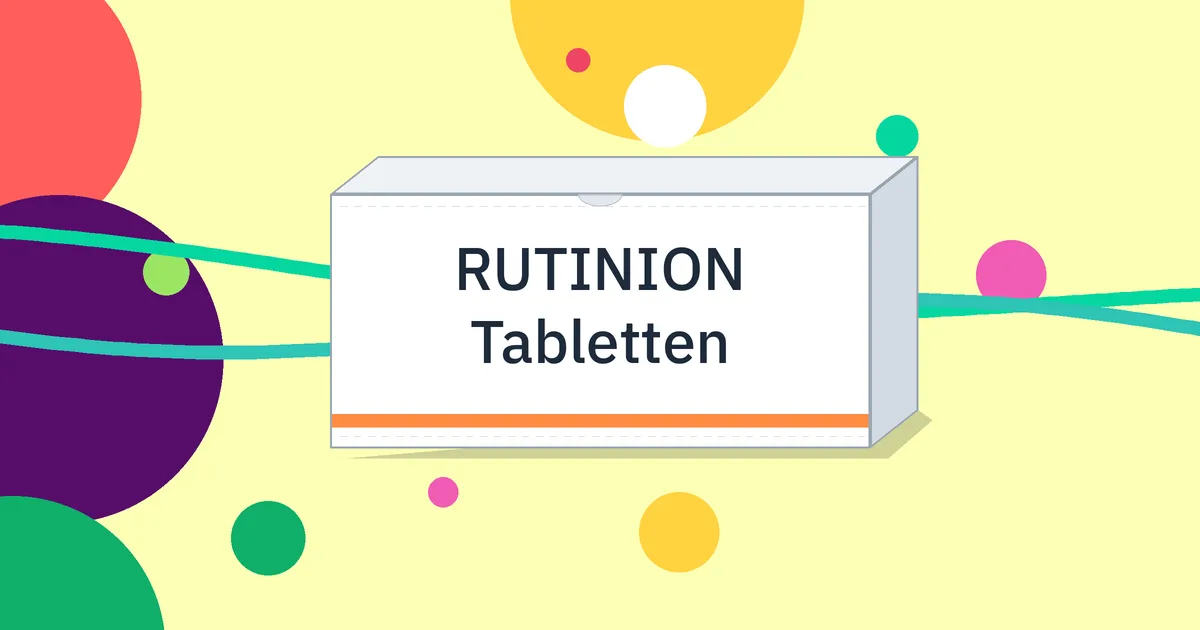 Symbolbild: Packung mit der Aufschrift RUTINION Tabletten (PZN 00892665) – Verfügbarkeit und Bezug in Apotheken in Frankfurt am Main