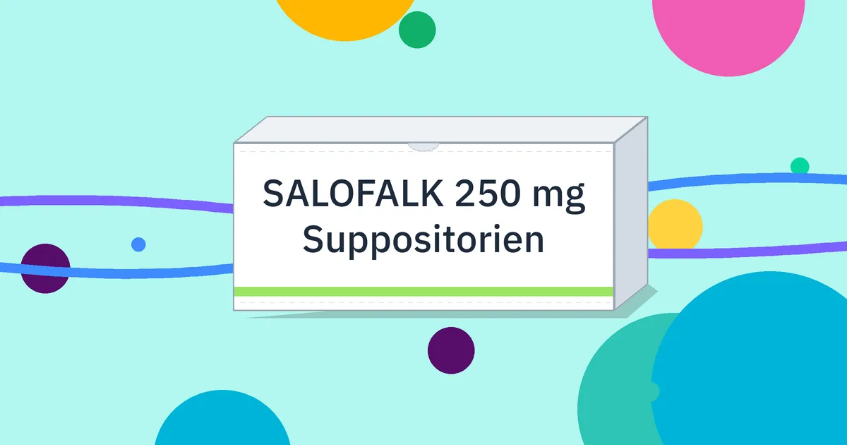 Symbolbild: Packung mit der Aufschrift SALOFALK 250 mg Suppositorien (PZN 03407127) – Verfügbarkeit und Bezug in Apotheken in Frankfurt am Main