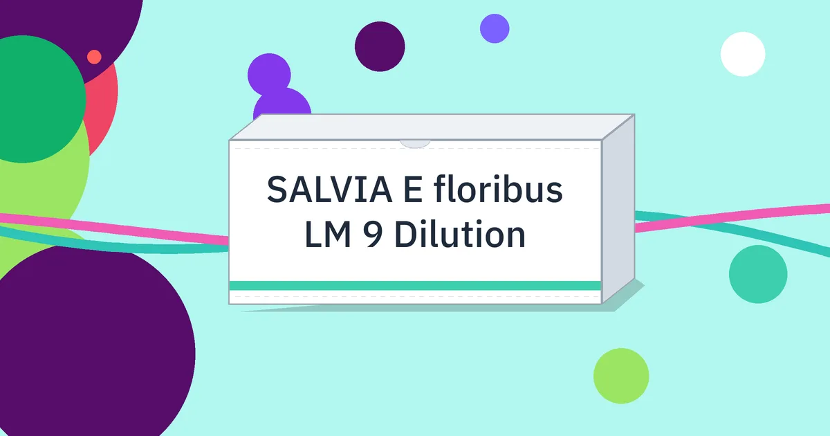 Symbolbild: Packung mit der Aufschrift SALVIA E floribus LM 9 Dilution (PZN 13179006) – Verfügbarkeit und Bezug in Apotheken in Frankfurt am Main
