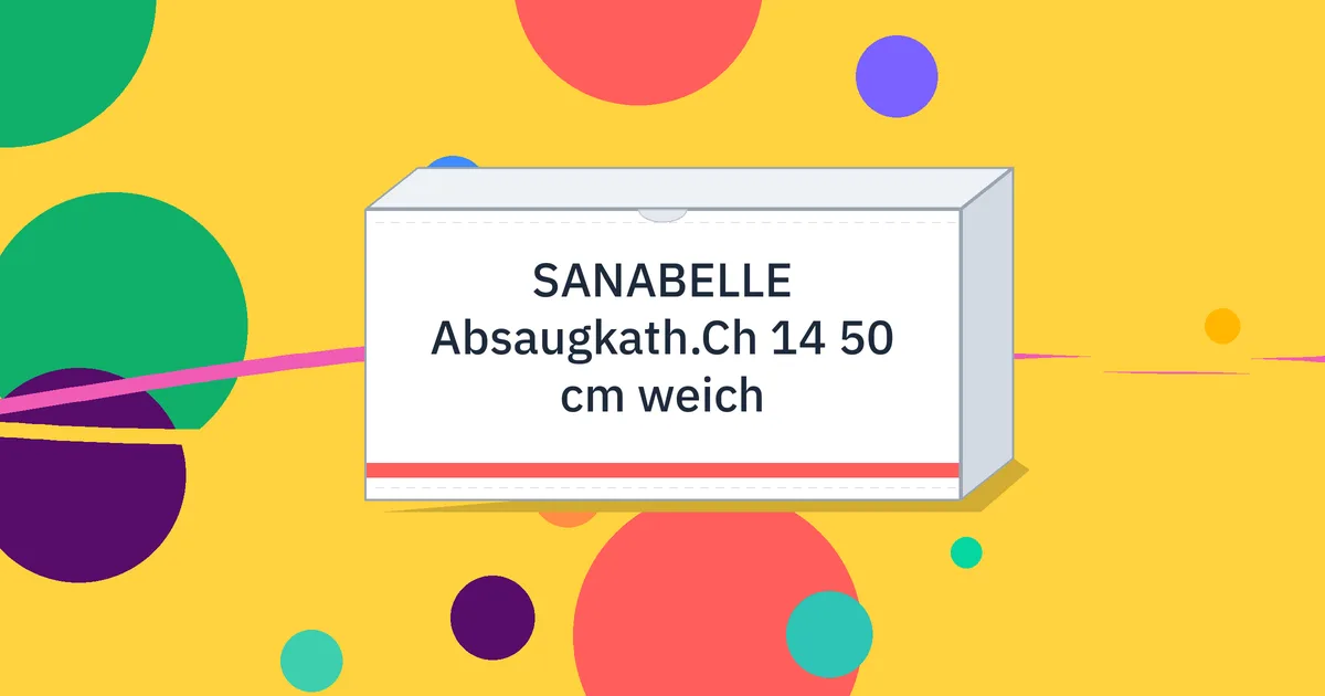 Symbolbild: Packung mit der Aufschrift SANABELLE Absaugkath.Ch 14 50 cm weich (PZN 00032247) – Verfügbarkeit und Bezug in Apotheken in Frankfurt am Main