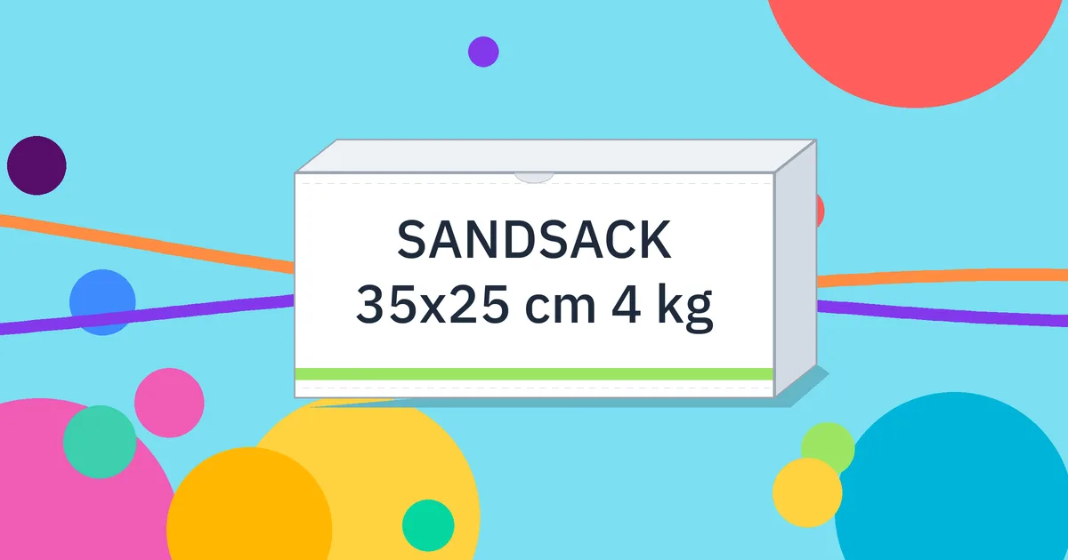 Symbolbild: Packung mit der Aufschrift SANDSACK 35x25 cm 4 kg (PZN 04849465) – Verfügbarkeit und Bezug in Apotheken in Frankfurt am Main