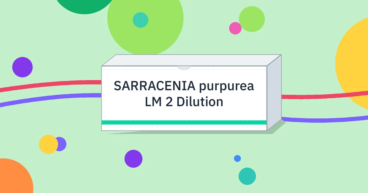 Symbolbild: Packung mit der Aufschrift SARRACENIA purpurea LM 2 Dilution (PZN 13182511) – Verfügbarkeit und Bezug in Apotheken in Frankfurt am Main