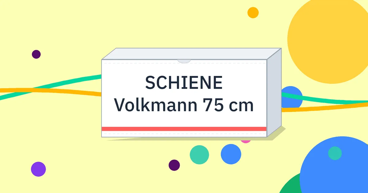 Symbolbild: Packung mit der Aufschrift SCHIENE Volkmann 75 cm (PZN 01968519) – Verfügbarkeit und Bezug in Apotheken in Frankfurt am Main
