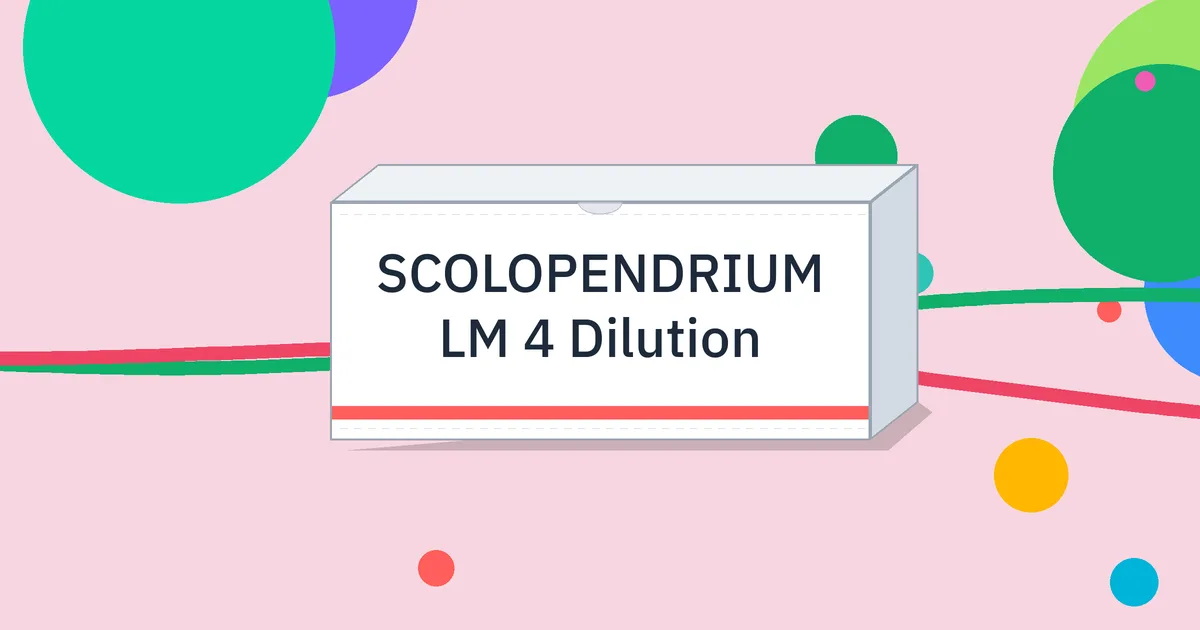 Symbolbild: Packung mit der Aufschrift SCOLOPENDRIUM LM 4 Dilution (PZN 13690012) – Verfügbarkeit und Bezug in Apotheken in Frankfurt am Main