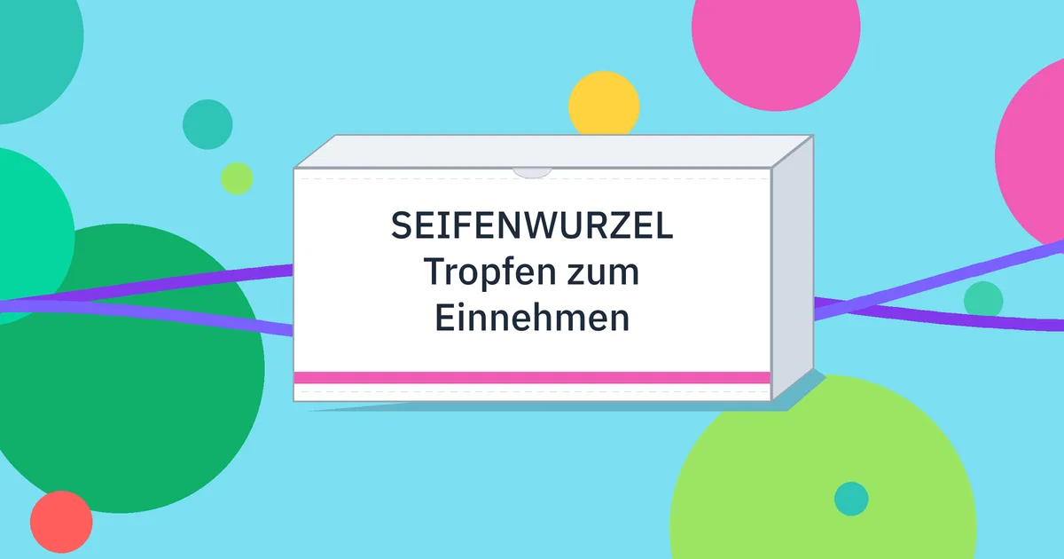 Symbolbild: Packung mit der Aufschrift SEIFENWURZEL Tropfen zum Einnehmen (PZN 11867392) – Verfügbarkeit und Bezug in Apotheken in Frankfurt am Main