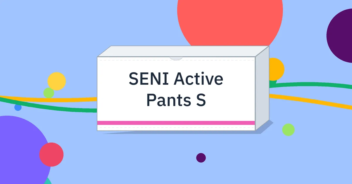 Symbolbild: Packung mit der Aufschrift SENI Active Pants S (PZN 09208794) – Verfügbarkeit und Bezug in Apotheken in Frankfurt am Main